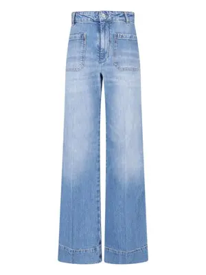 Victoria Beckham Flared Jeans "alina" Light Blue