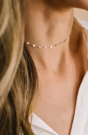 MADE BY MARY Lace Choker Necklace - Silver