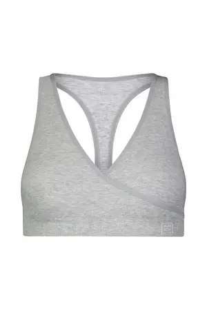 BRABAR Cotton Stretch Rib Racerback Sports Bra