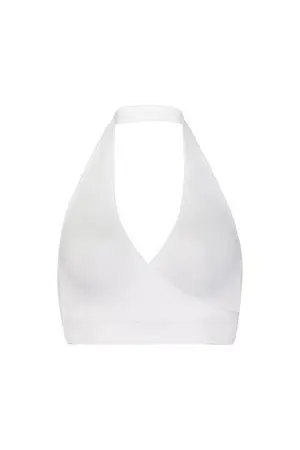 BRABAR Hug Backless Halter Bralette - White