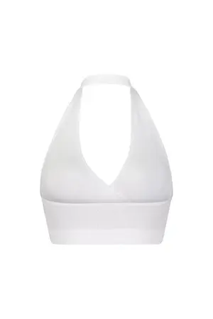 BRABAR Hug Backless Halter Bralette - White