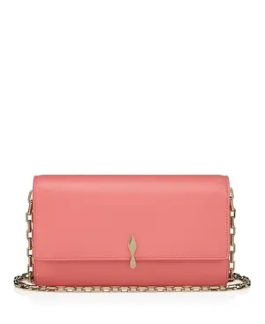 CHRISTIAN LOUBOUTIN Bettina Chain Wallet - Grapefruit