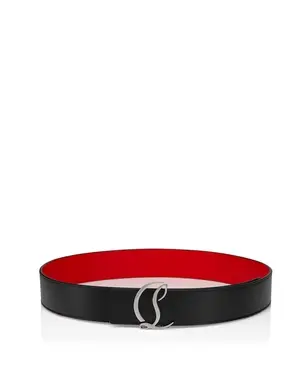 CHRISTIAN LOUBOUTIN Cl Logo Belt - Black