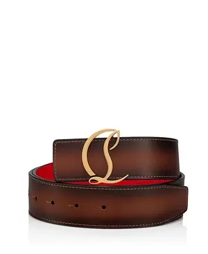 CHRISTIAN LOUBOUTIN Cl Logo Belt - Havane