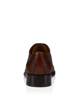 CHRISTIAN LOUBOUTIN Chambeliss Braided Calf Leather Derby Shoes