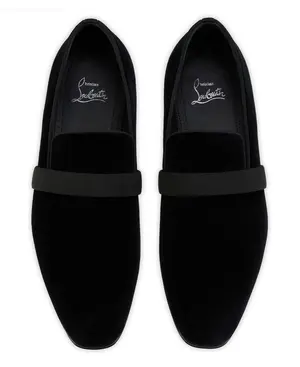 CHRISTIAN LOUBOUTIN Velvet Dandydeco Loafers