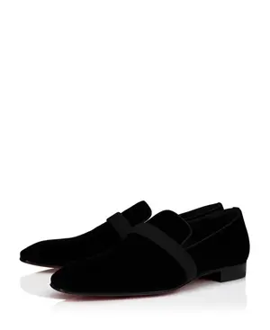CHRISTIAN LOUBOUTIN Velvet Dandydeco Loafers