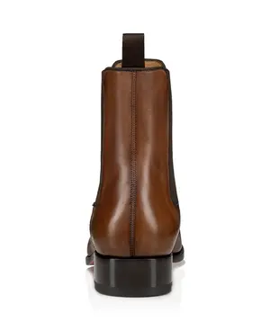 CHRISTIAN LOUBOUTIN Samson Chelsea Booties - Havane
