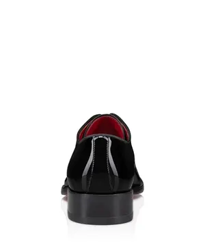 CHRISTIAN LOUBOUTIN Chambeliss Night Strass Patent Leather Derby Shoes