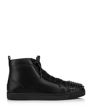 CHRISTIAN LOUBOUTIN Lou Spikes High Top Sneakers - Black