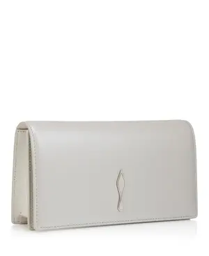 CHRISTIAN LOUBOUTIN Bettina Clutch With Silver Embellishment - White