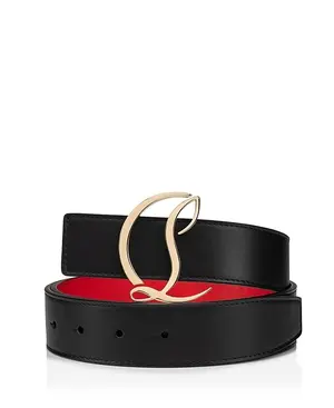 CHRISTIAN LOUBOUTIN Cl Logo Belt - Black