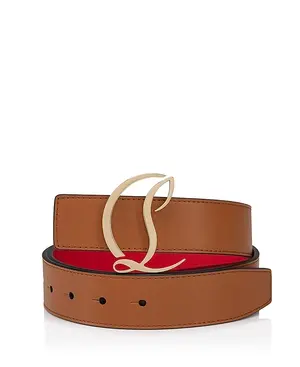 CHRISTIAN LOUBOUTIN Cl Logo Belt - Cuoio