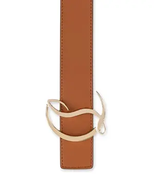CHRISTIAN LOUBOUTIN Cl Logo Belt - Cuoio