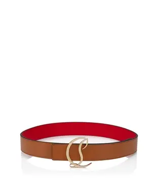 CHRISTIAN LOUBOUTIN Cl Logo Belt - Cuoio