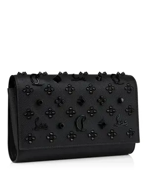 CHRISTIAN LOUBOUTIN Paloma Clutch With Studded Embellishments - Black