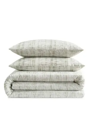 Calvin Klein Weave Texture Cotton Blend Comforter & Shams Set - Light Green
