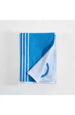 Calvin Klein Logo Pinstripe 2-piece Beach Towel Set