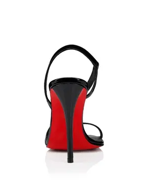 CHRISTIAN LOUBOUTIN Rosa Z Patent Calf Leather Stiletto Sandals - Black