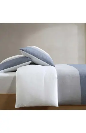 Calvin Klein Chambray Handkerchief Cotton Blend Comforter & Shams Set