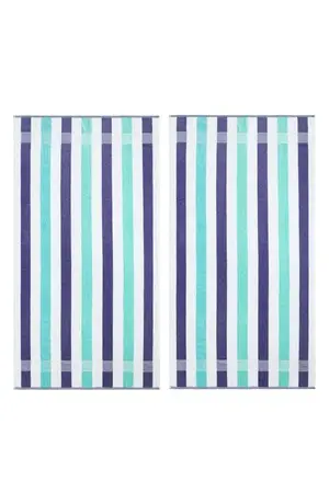 Calvin Klein Pop Color Stripe 2-piece Beach Towel Set
