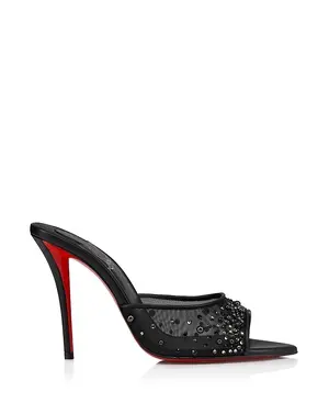 CHRISTIAN LOUBOUTIN Miss Z Mule Degrastrass Perla Sandal - Black