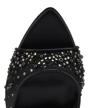 CHRISTIAN LOUBOUTIN Miss Z Mule Degrastrass Perla Sandal - Black