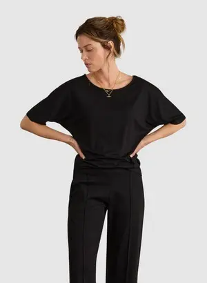 Baukjen Carrie Boat Neck Top - Black