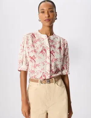 Whistles Tropical Bird Textured Shirt