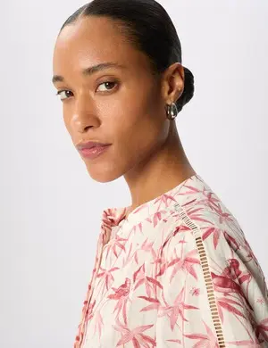 Whistles Tropical Bird Textured Shirt
