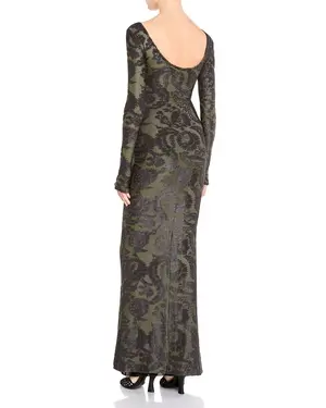 Etro Floral Scoop Neck Maxi Dress