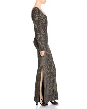 Etro Floral Scoop Neck Maxi Dress