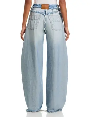 Alexander Wang Blow Up Mid Rise Jeans - Inverted Blue