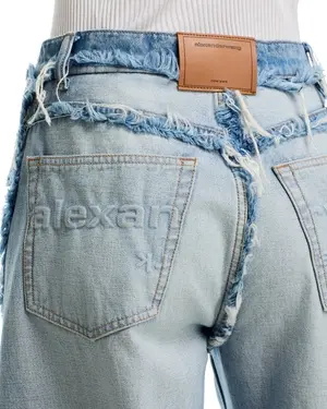 Alexander Wang Blow Up Mid Rise Jeans - Inverted Blue