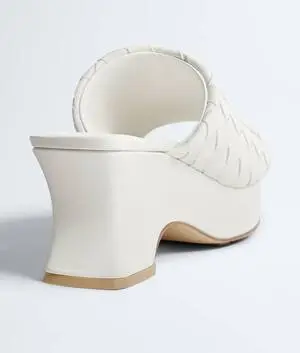Bottega Veneta Rosita Wedge Mule - Alabaster