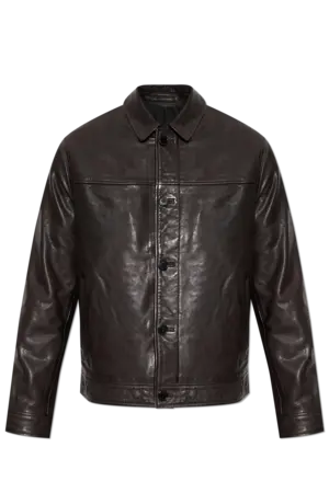 ALLSAINTS Nates' Leather Jacket - Brown