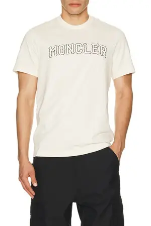 Moncler T-shirt In Cream