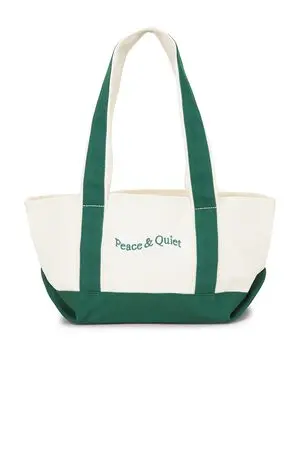 MUSEUM OF PEACE & QUIET Mini Wordmark Small Boat Tote - Forest