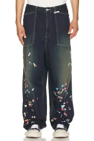 Mihara Yasuhiro Embellished Baker Jeans - Indigo