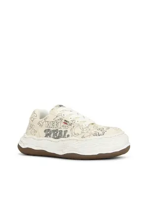 Mihara Yasuhiro Oliver Graffiti Printed Canvas Low-top Sneakers