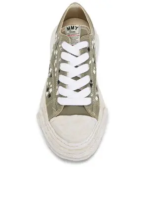 Mihara Yasuhiro Peterson23 Original Sole Embellished Canvas Low-top Sneaker - Green