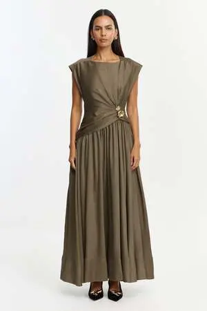 Acler Mannersly Maxi Dress - Pecan