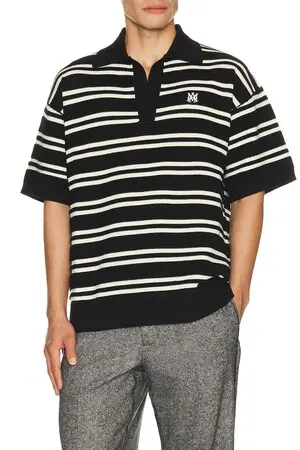 Amiri Ma Stripe Knit Polo