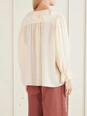 Chloé Ruffled Silk Crepe De Chine Blouse