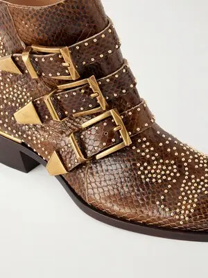 Chloé Susan Studded Leather Ankle Boots