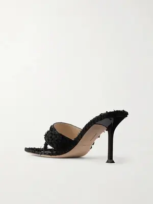 CHRISTEN Helix 75 Leather Thong Stiletto Sandals
