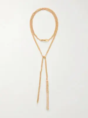 Chloé Logo-embellished Two-tone Necklace - Gold
