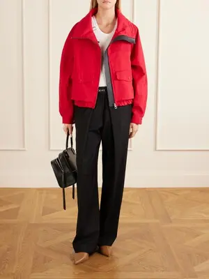 Loewe Cropped Cotton And Silk-blend Gabardine Jacket