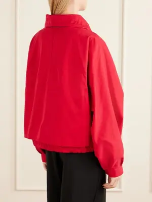 Loewe Cropped Cotton And Silk-blend Gabardine Jacket