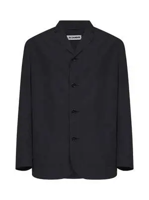 JIL SANDER Single-breasted Boxy Jacket - Black